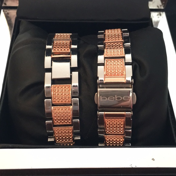 bebe | Jewelry | New Bebe Watch With Bracelet In Goldrhinestone | Poshmark